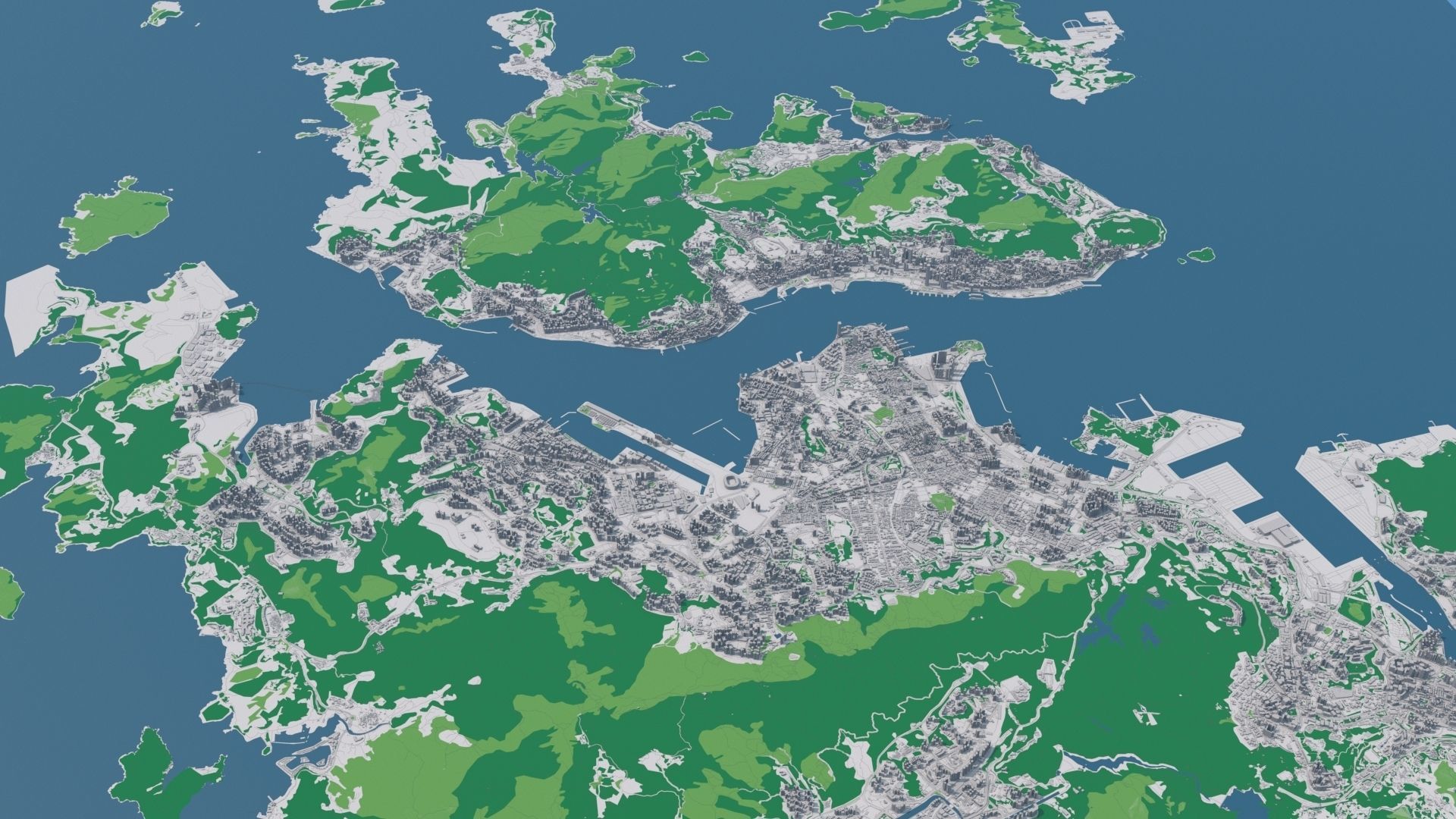 Hong Kong city 3D model | CGTrader