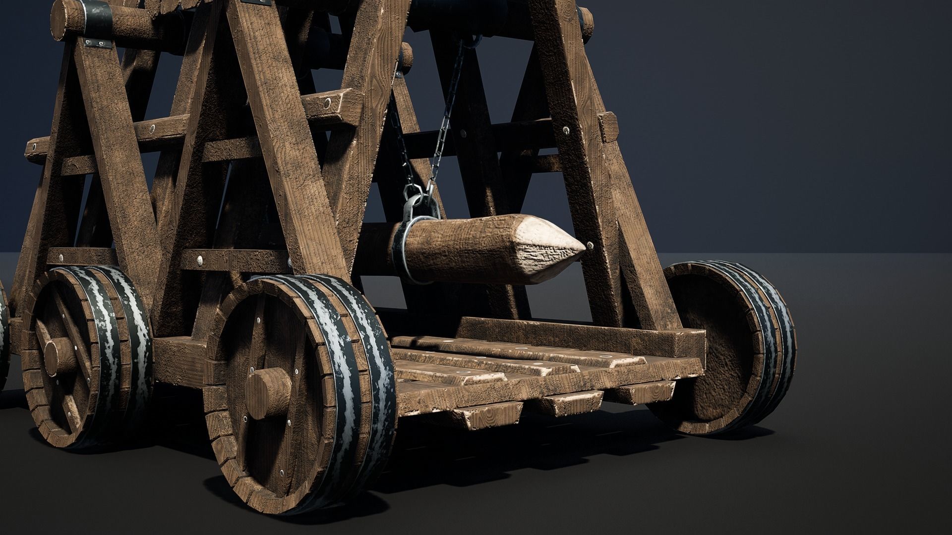 3D model Medieval Siege Weapon - Light Battering ram VR / AR / low-poly ...