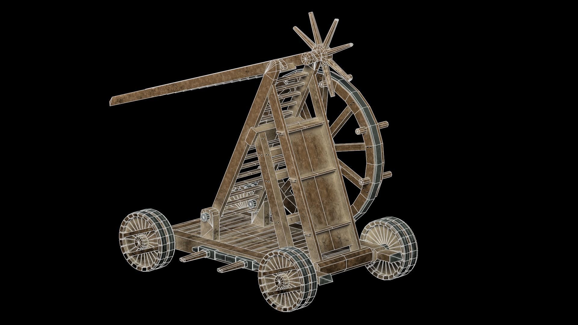3D model Medieval Siege Weapon - Siege Ladder VR / AR / low-poly | CGTrader