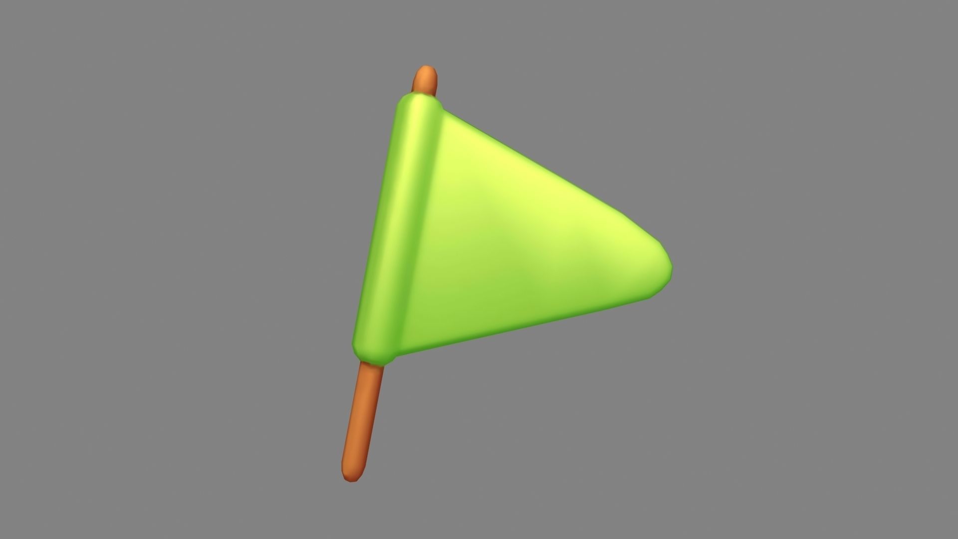 3D model Cartoon green flag VR / AR / low-poly | CGTrader
