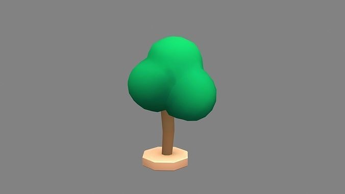 3D model Cartoon tree toy VR / AR / low-poly | CGTrader