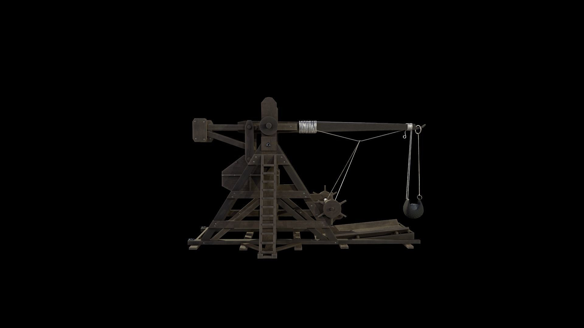 3D model Medieval Siege Weapon - Trebuchet VR / AR / low-poly | CGTrader