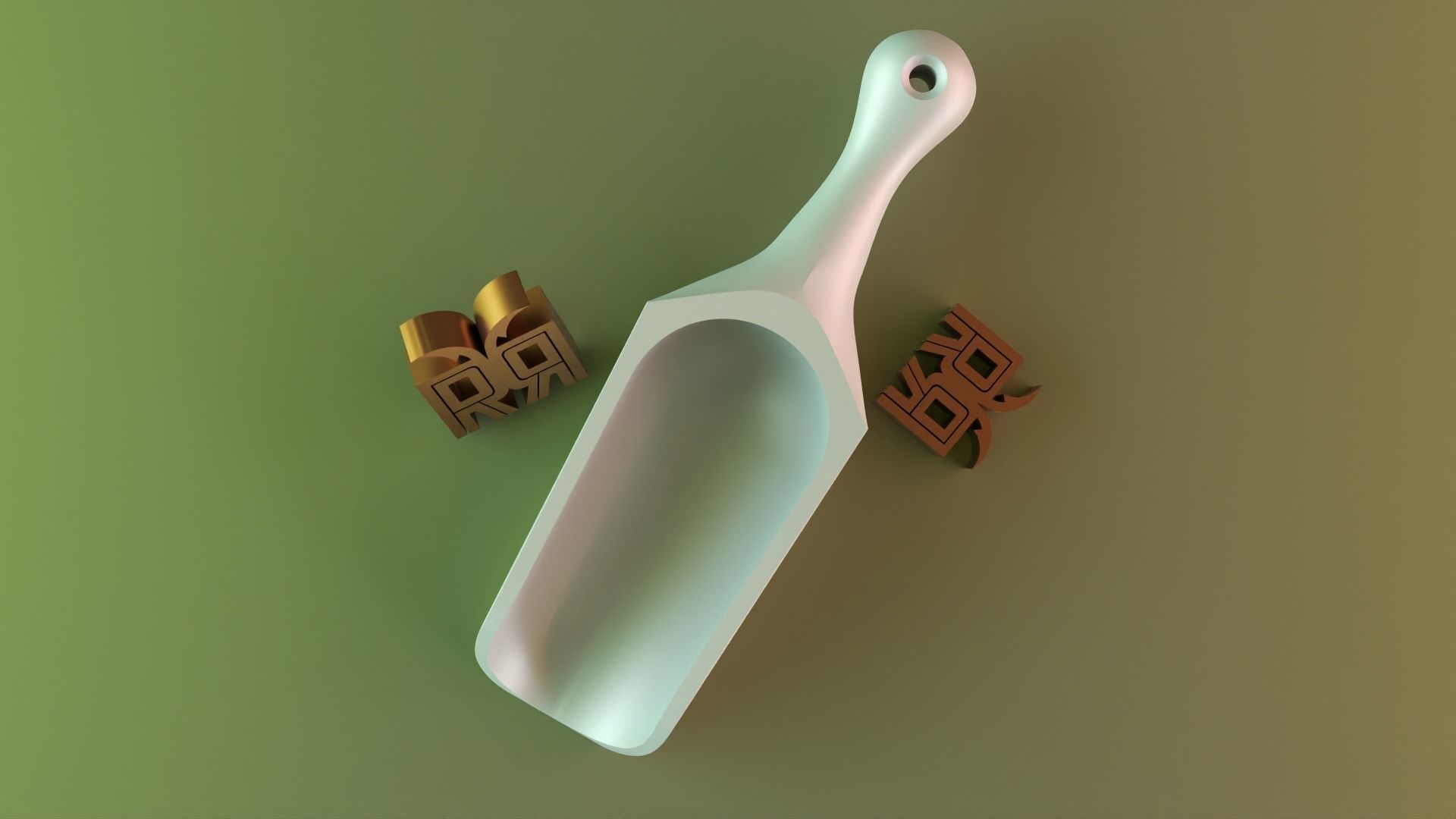 Coffee ladle and nuts 3D model 3D printable | CGTrader