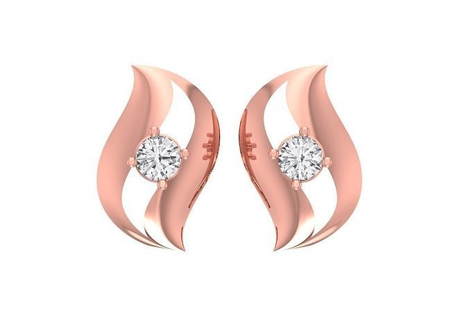 Women Studs Earring 3dm STL OBJ FBX Renders Details 3D model 3D ...
