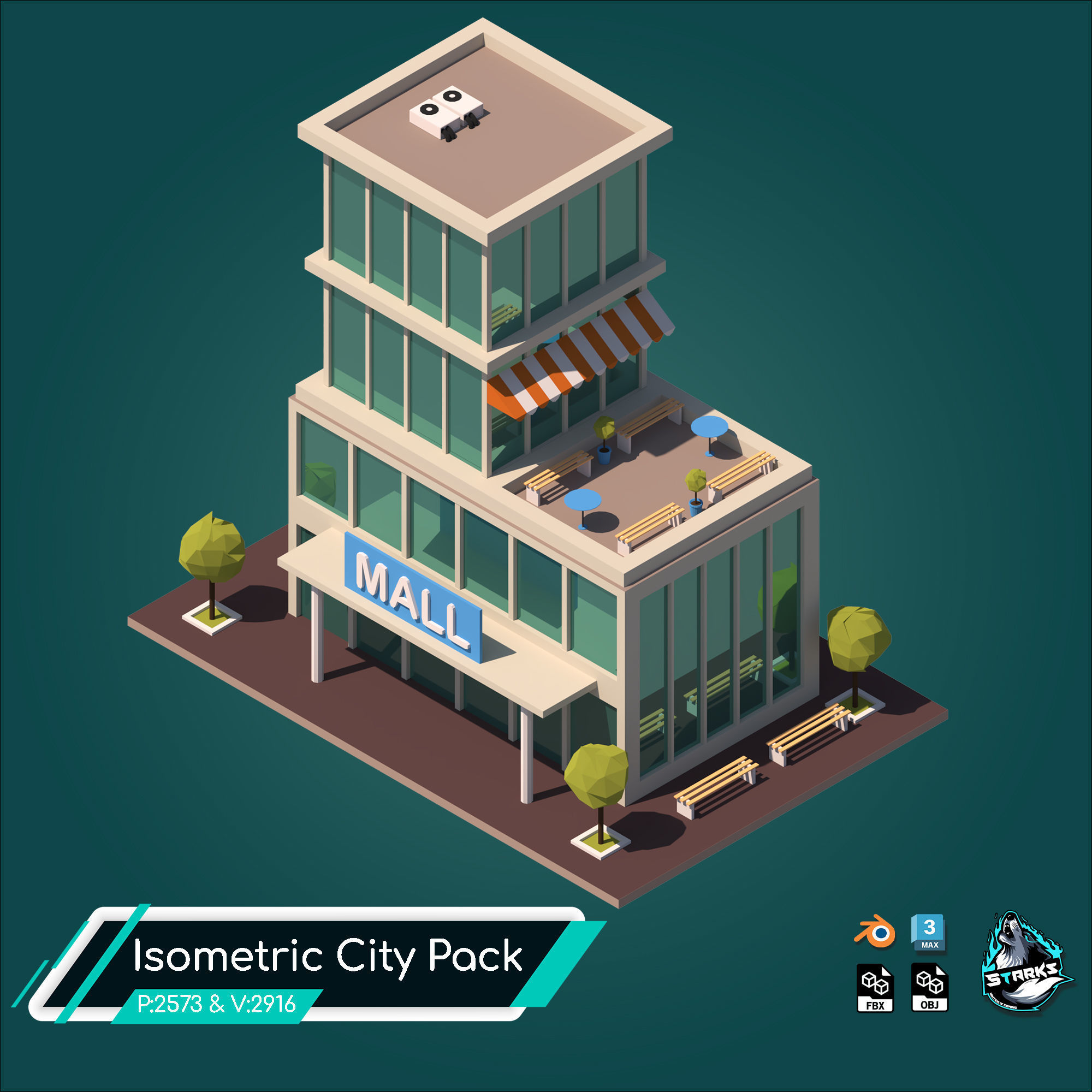 3D model Isometric City VR / AR / low-poly | CGTrader