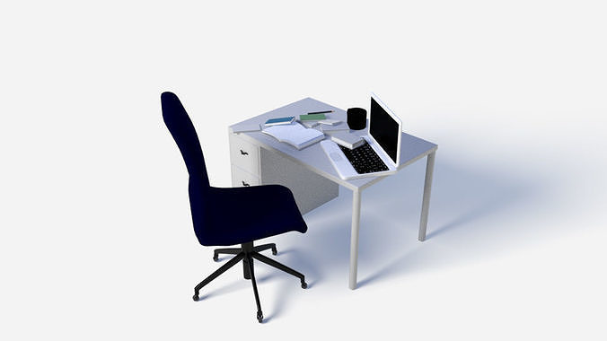 3D computer desk - Workstation 3D model 3D printable | CGTrader
