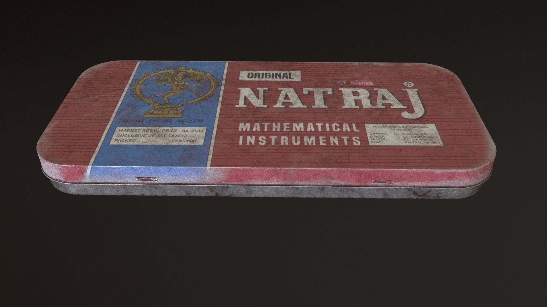 geometry compass box 3D model | CGTrader