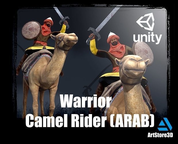 3D model Warrior Camel Rider-Arab-Optimize VR / AR / low-poly | CGTrader