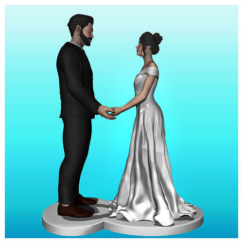BRIDE AND GROOM 3D model 3D printable | CGTrader