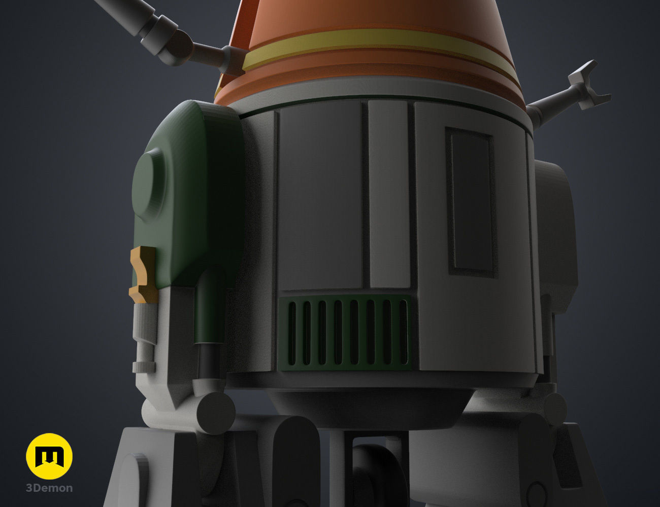C1-10P Chopper Droid - Star Wars 3D model 3D printable | CGTrader