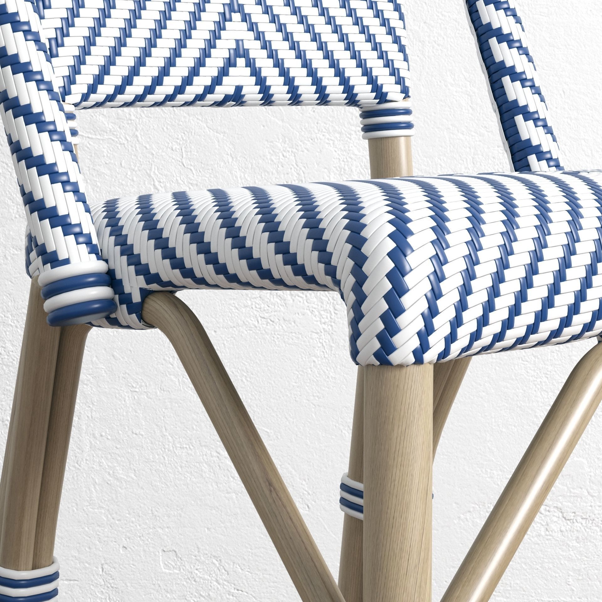 Clifton Rattan Barstool Chevron 3D model | CGTrader