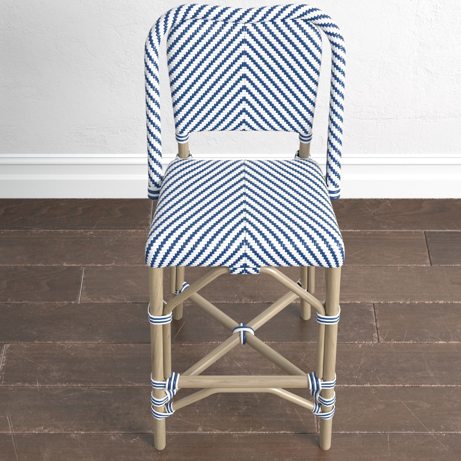 Clifton Rattan Barstool Chevron 3D model | CGTrader