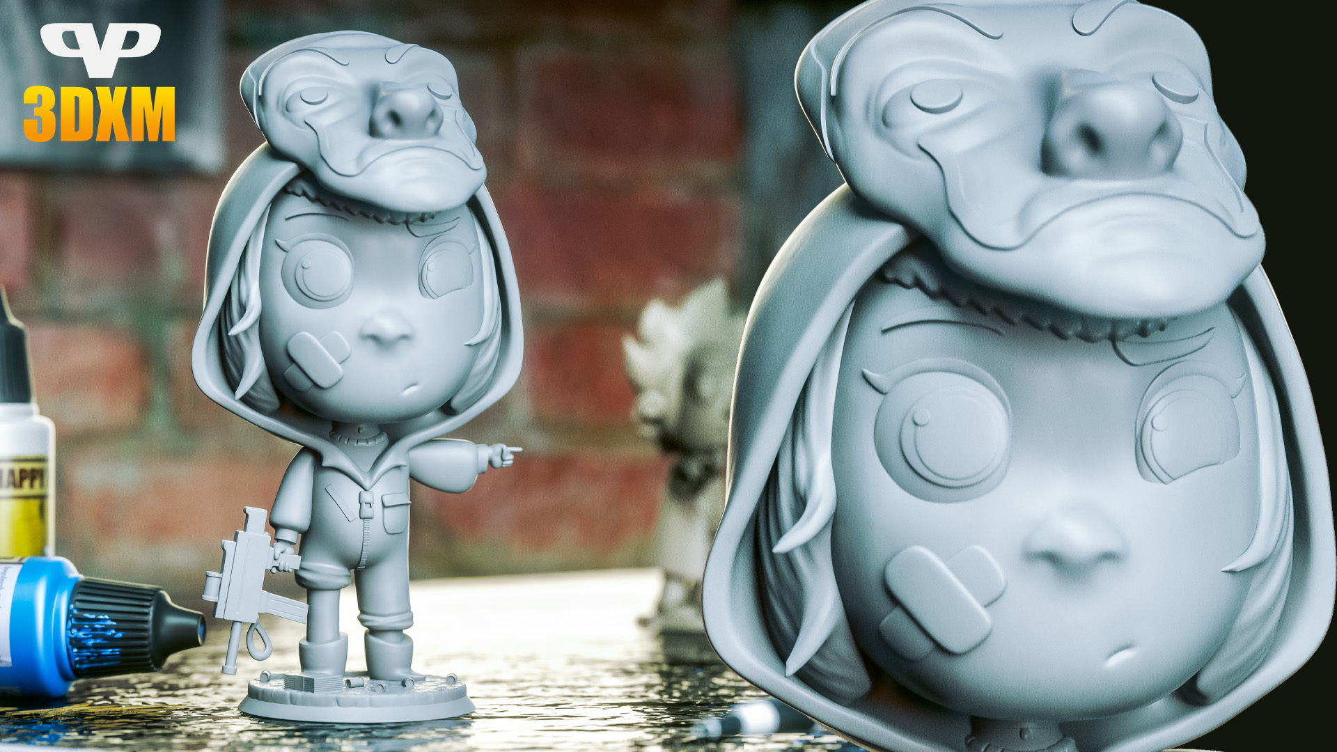 Tokyo Chibi Money Heist STL for 3D Printing ChibiSTL 3DXM 3D model 3D ...