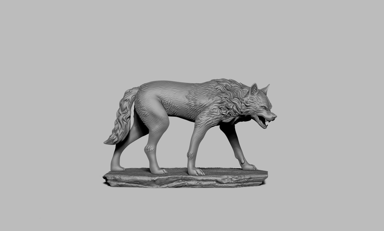 Pack of wolves 3D model 3D printable | CGTrader