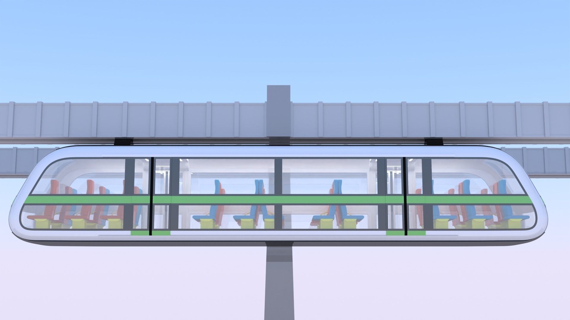 Sky train concept 2023 3D model | CGTrader