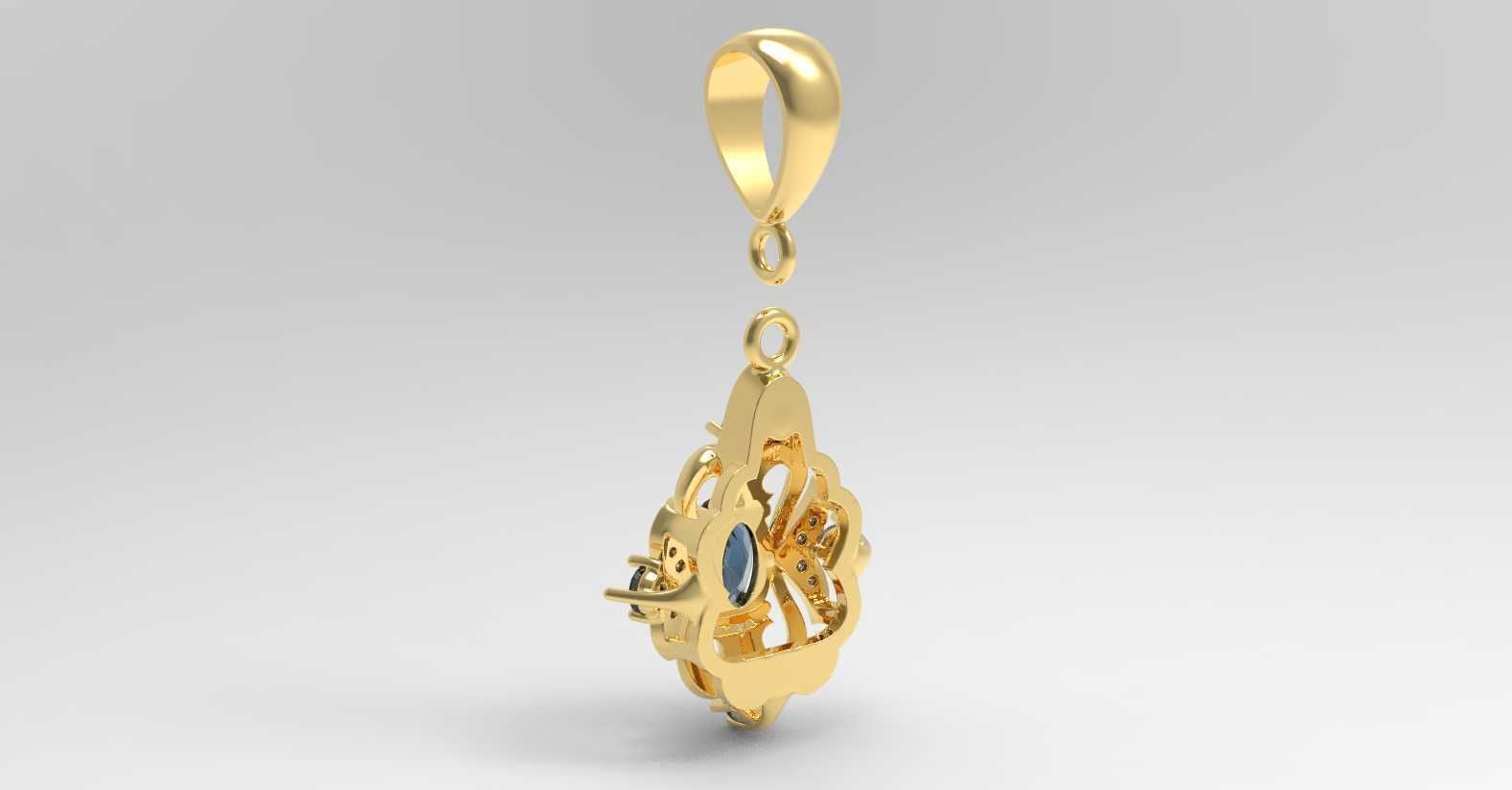 Classic pendant free 3D model 3D printable | CGTrader