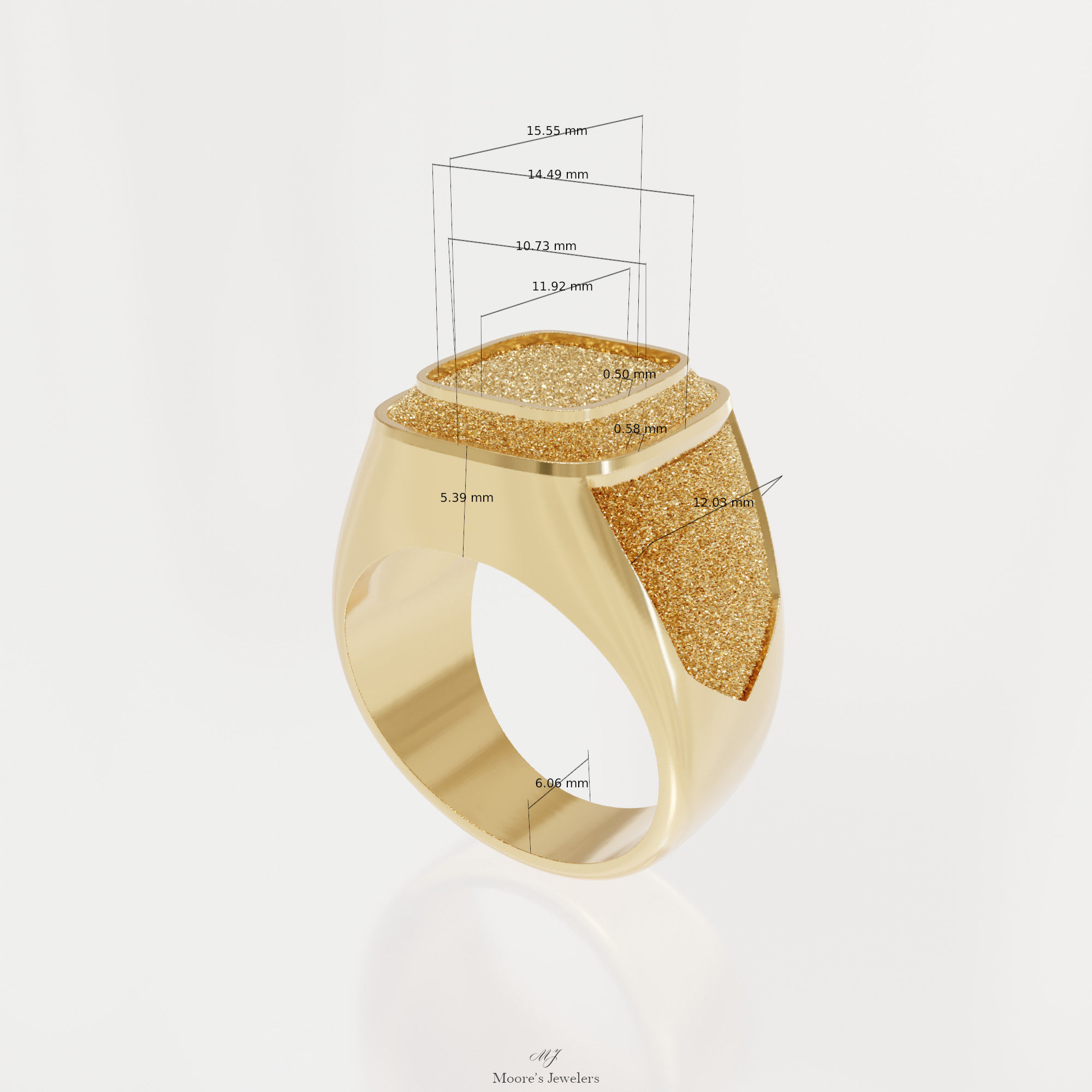 Textured or Smooth Class Ring 3d Model 3D model 3D printable | CGTrader