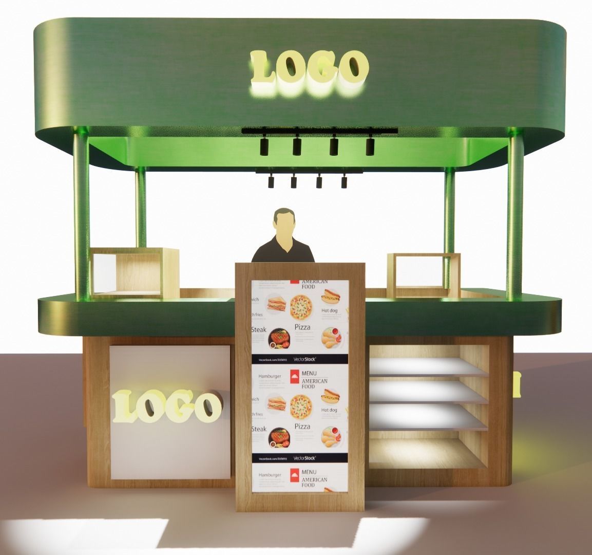 booth display for FNB 3D model | CGTrader