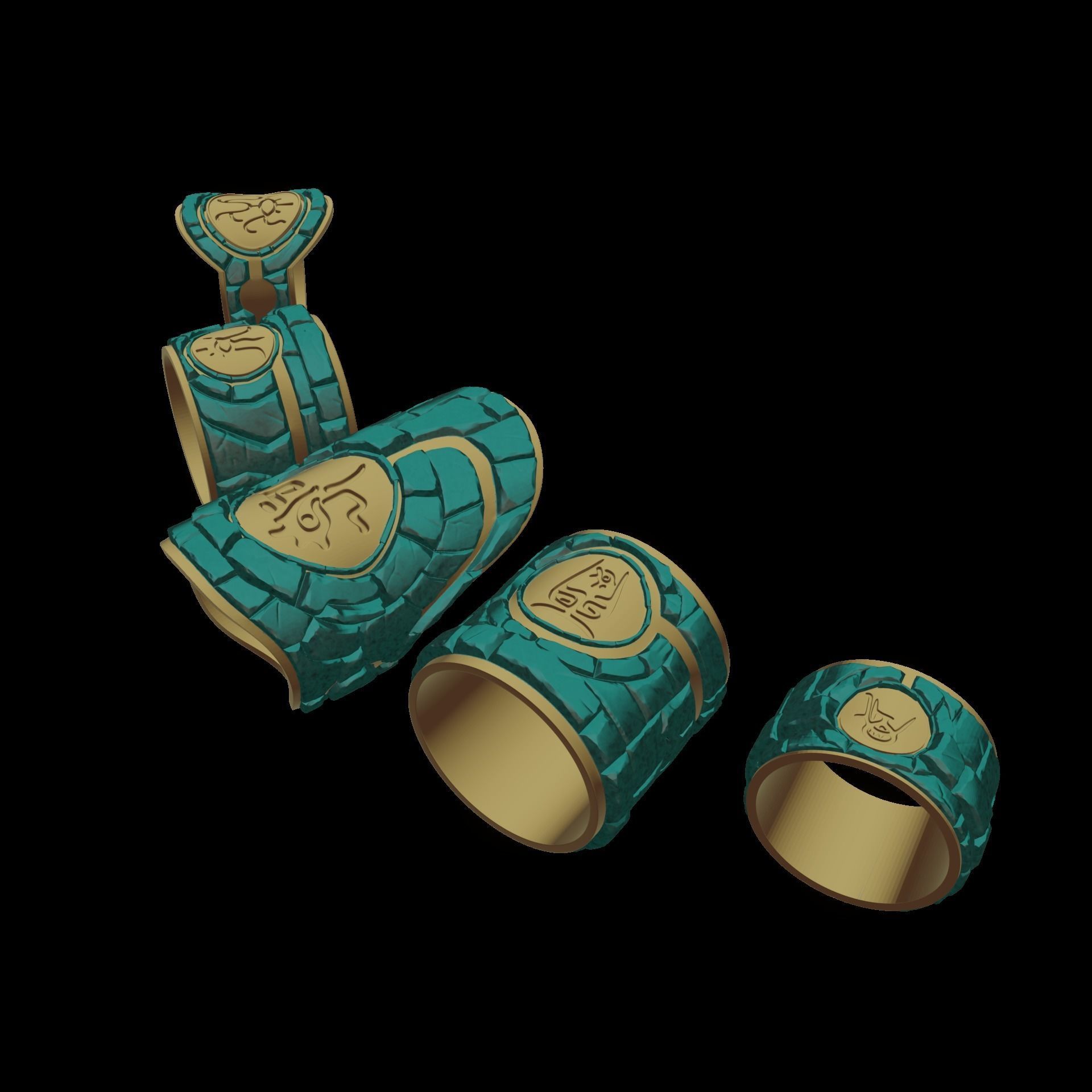 Link UltraHand Rings Set Zelda Tears of the Kingdom 3D model 3D ...