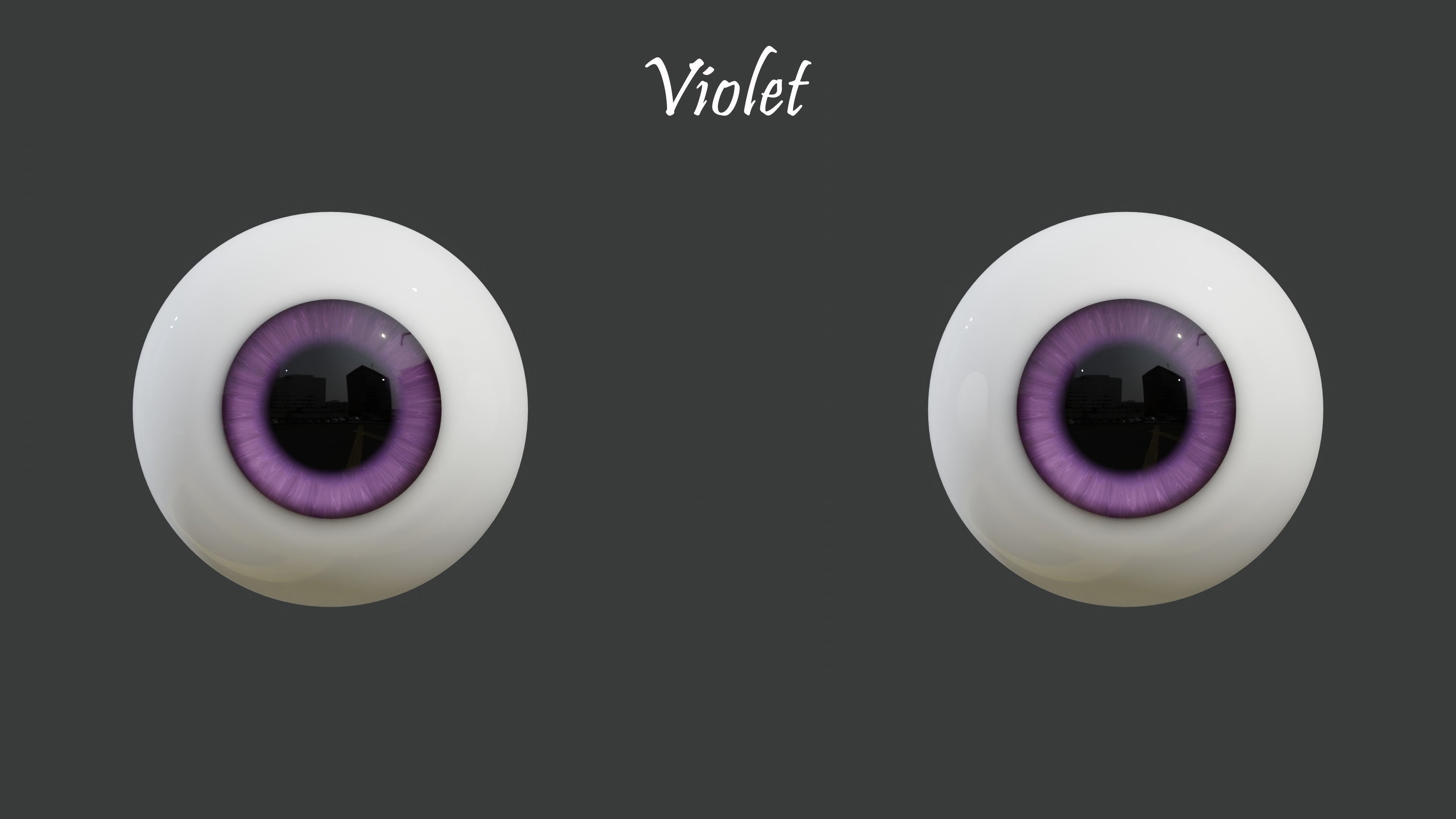 3D model 8 Semi-Realistic Cartoon Eyes Pack with 4k Textures VR / AR ...