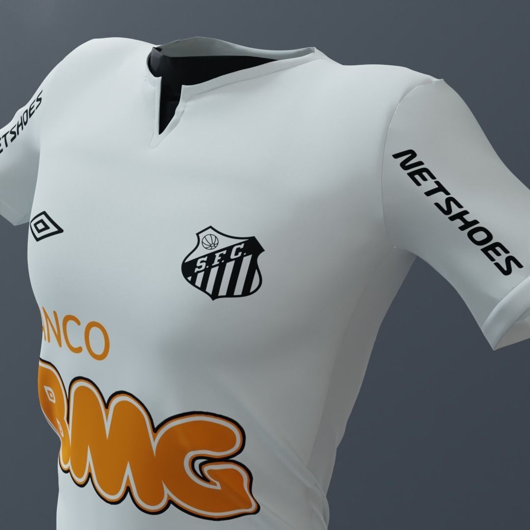 Uniforme de Futebol Paulista - Jersey Brazilian Soccer 3D model rigged ...