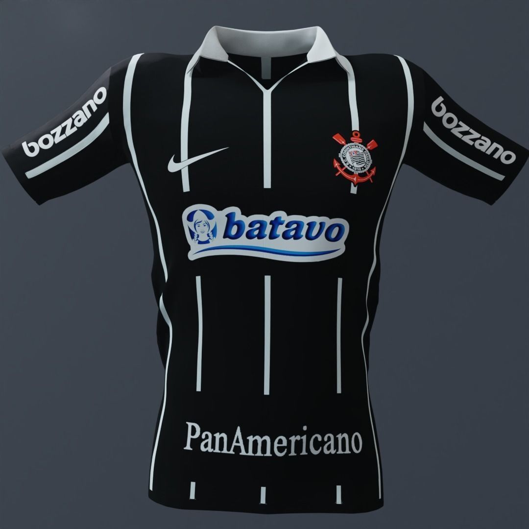Uniforme de Futebol Paulista - Jersey Brazilian Soccer 3D model rigged ...