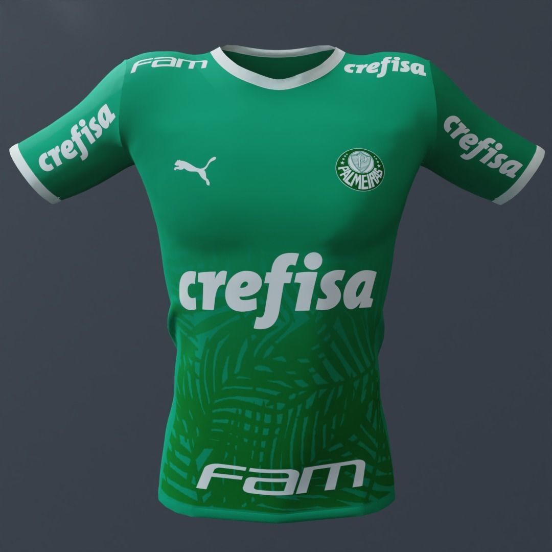 Uniforme de Futebol Paulista - Jersey Brazilian Soccer 3D model rigged ...
