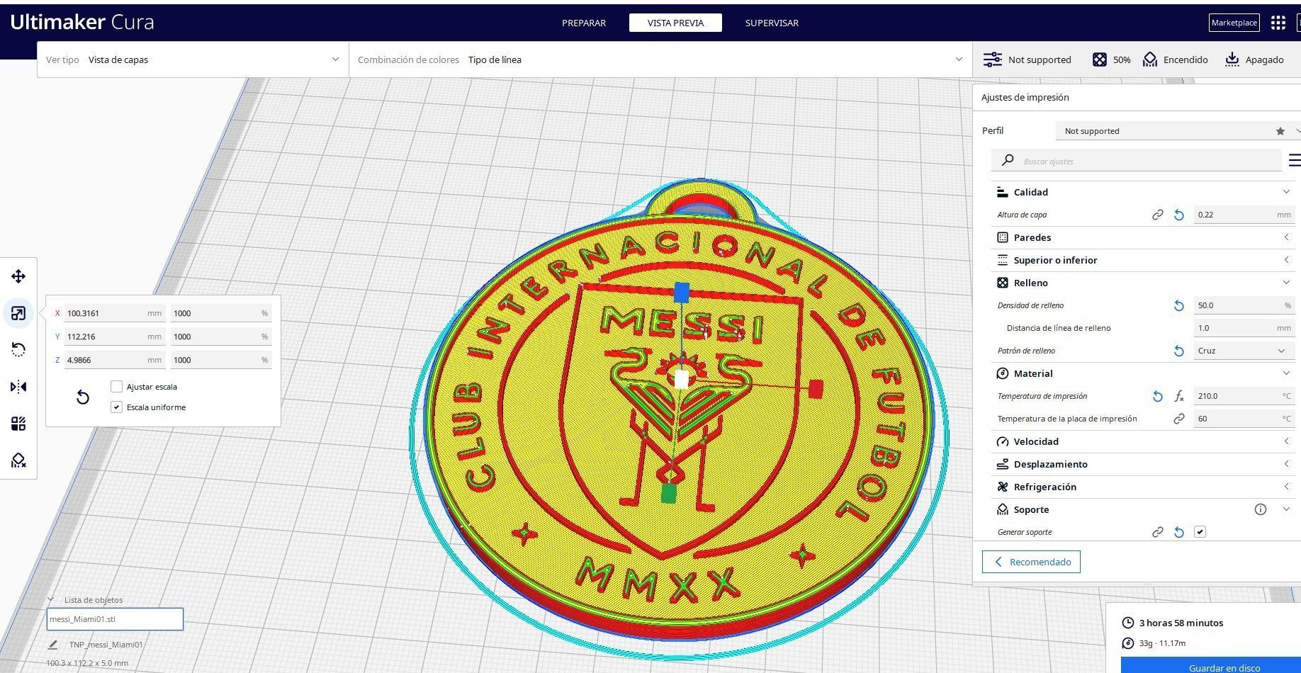 Messi 2023 Inter Miami crest 3D model 3D printable | CGTrader