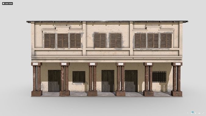3D model Colonial Building VR / AR / low-poly | CGTrader