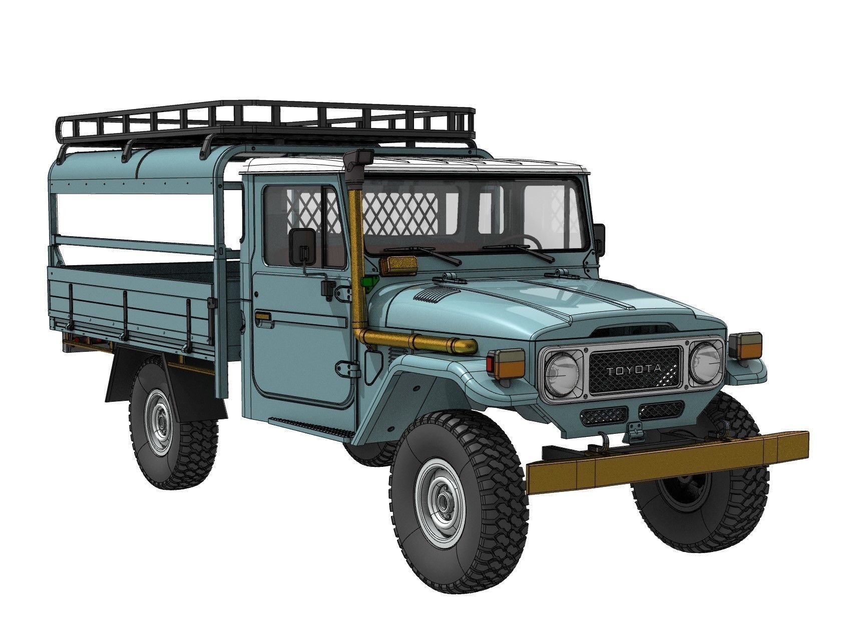 TOYOTA LAND CRUISER FJ45 PICK UP TRUCK RC BODY STL FILE 3D model 3D ...
