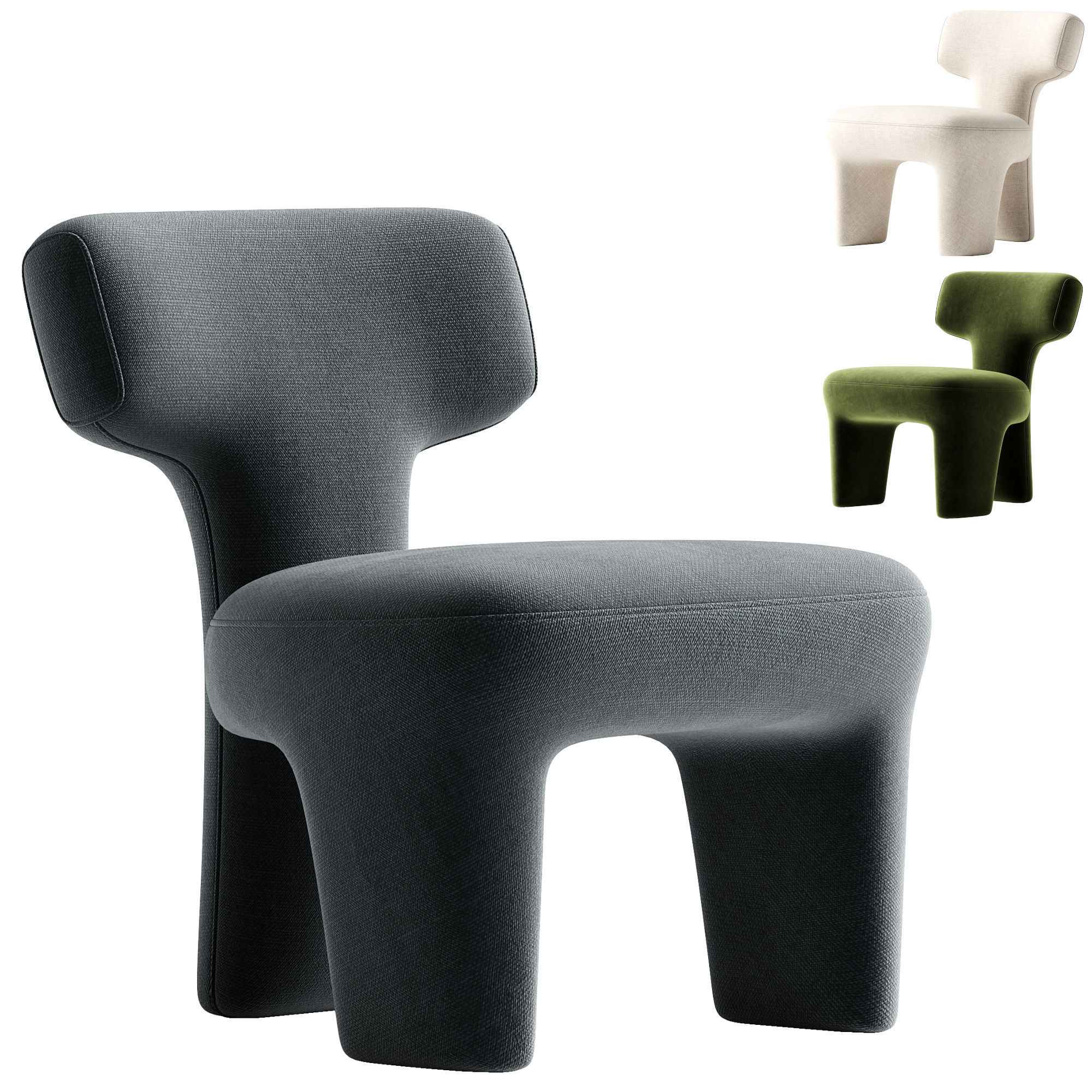 Litho Slipper chair 3D model | CGTrader