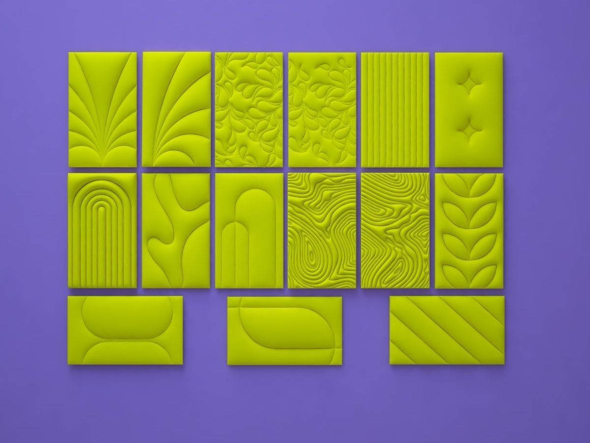 Set of rectangle wall panels for decoration 3D model | CGTrader