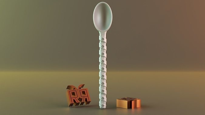 Coffee ladle and nuts 01 3D model 3D printable | CGTrader
