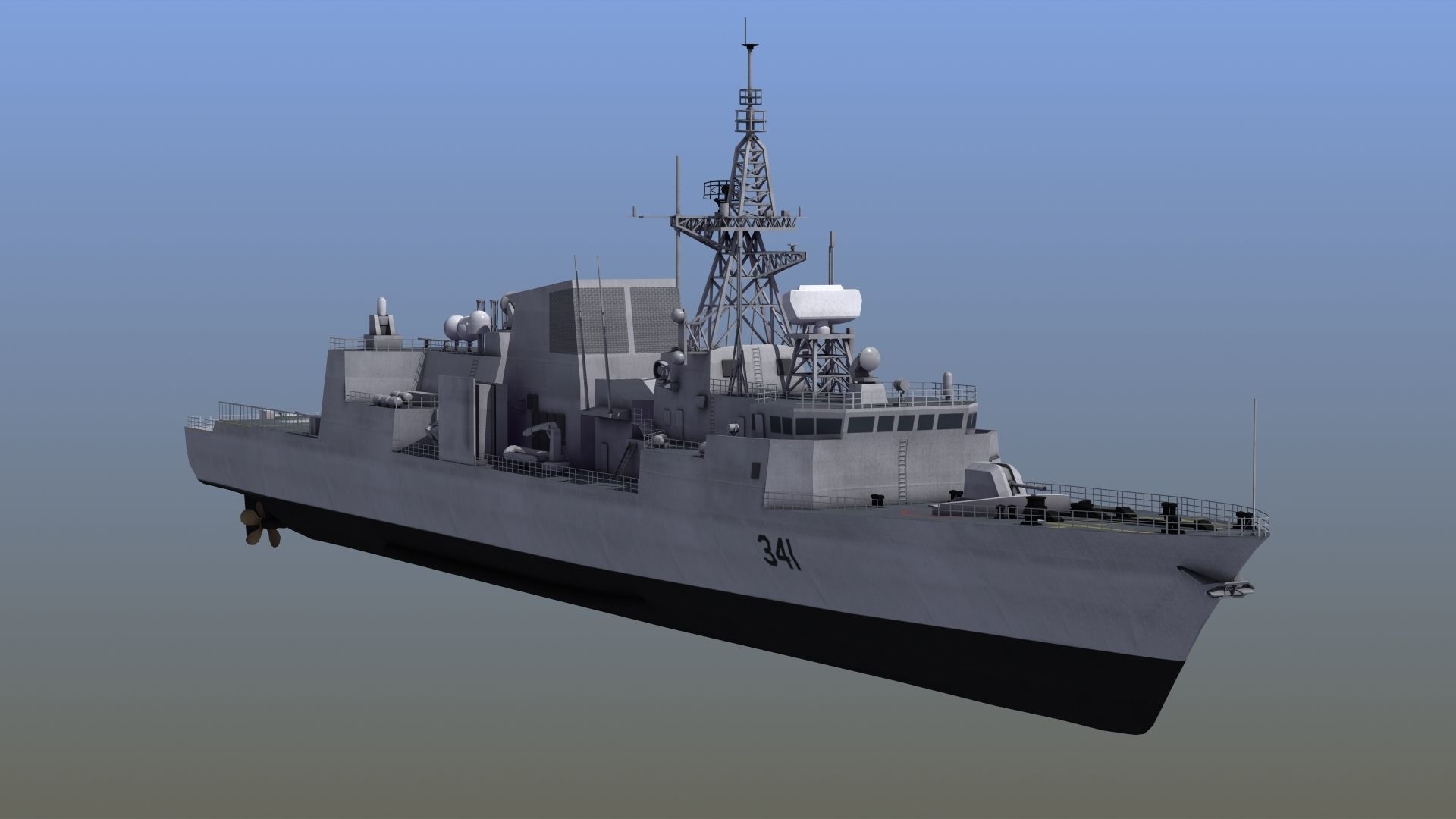 Halifax Class Frigate 3D model | CGTrader