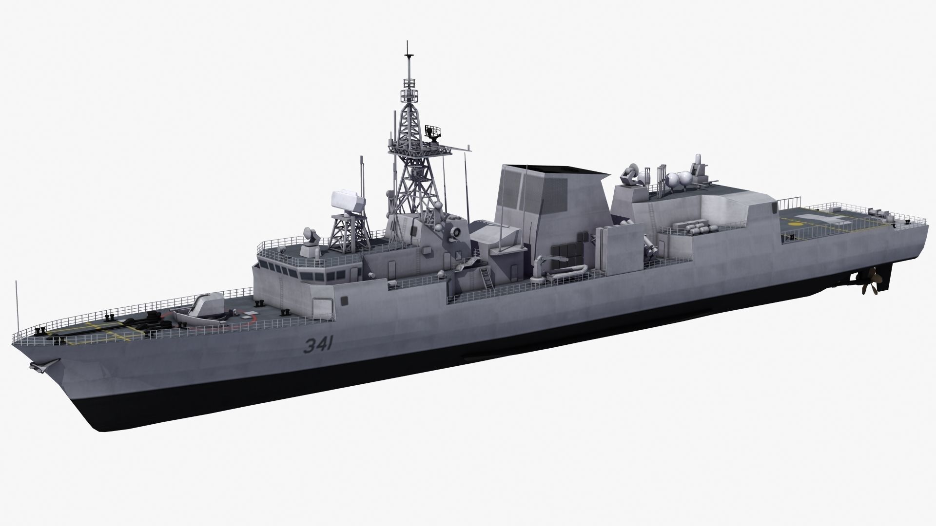 Halifax Class Frigate 3D model | CGTrader
