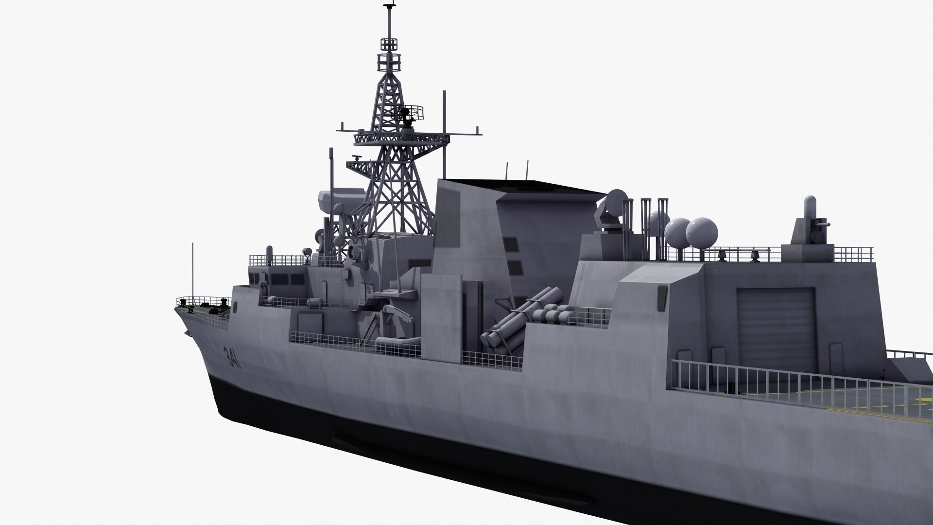 Halifax Class Frigate 3D model | CGTrader