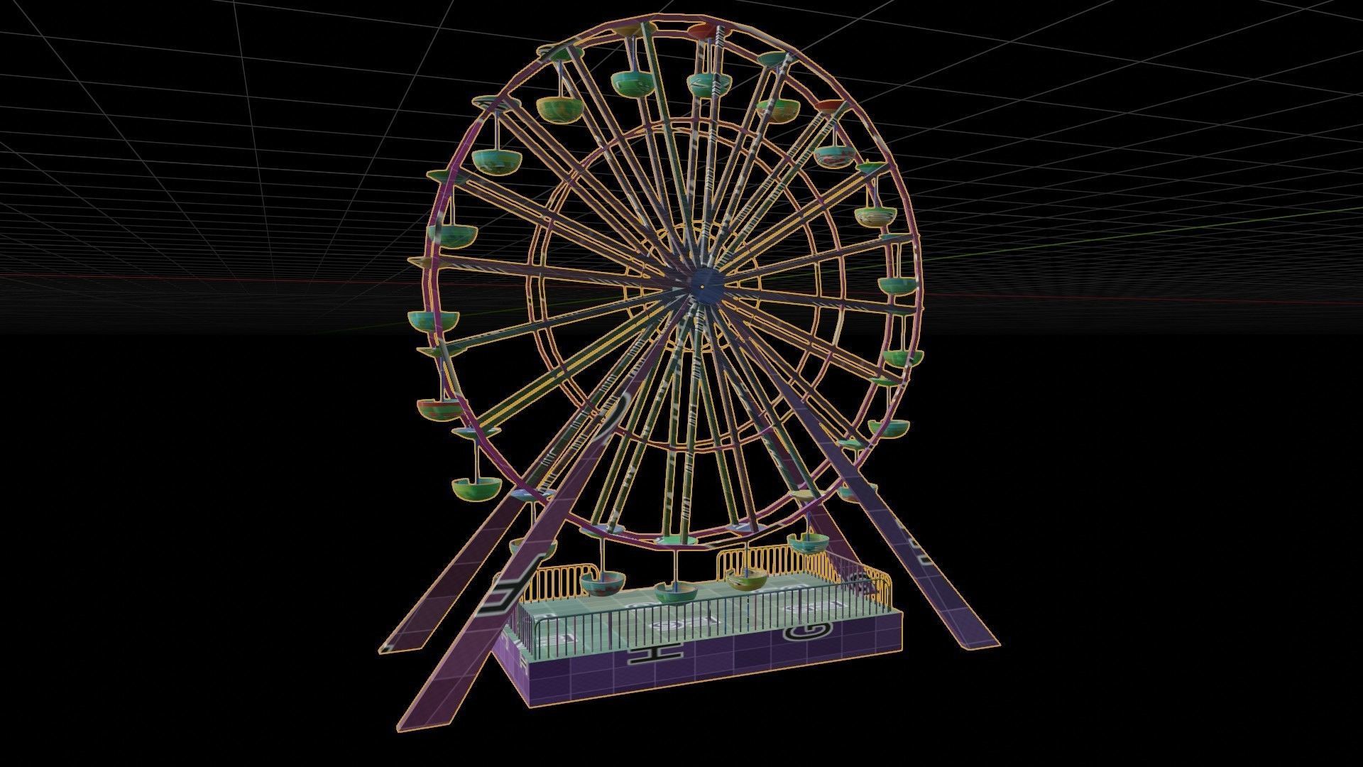 3D model Ferris wheel VR / AR / low-poly | CGTrader