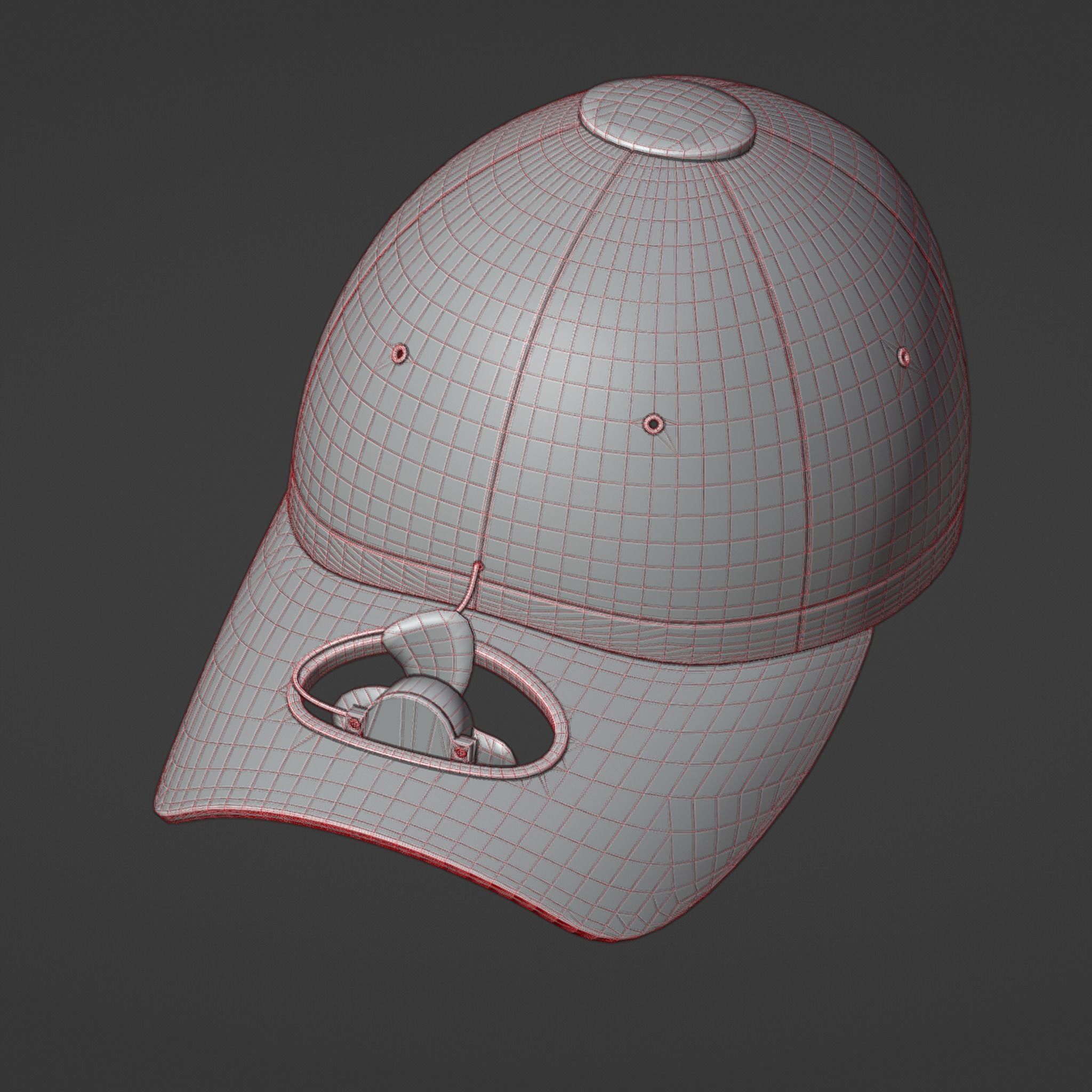 Cap with fan 3D model | CGTrader