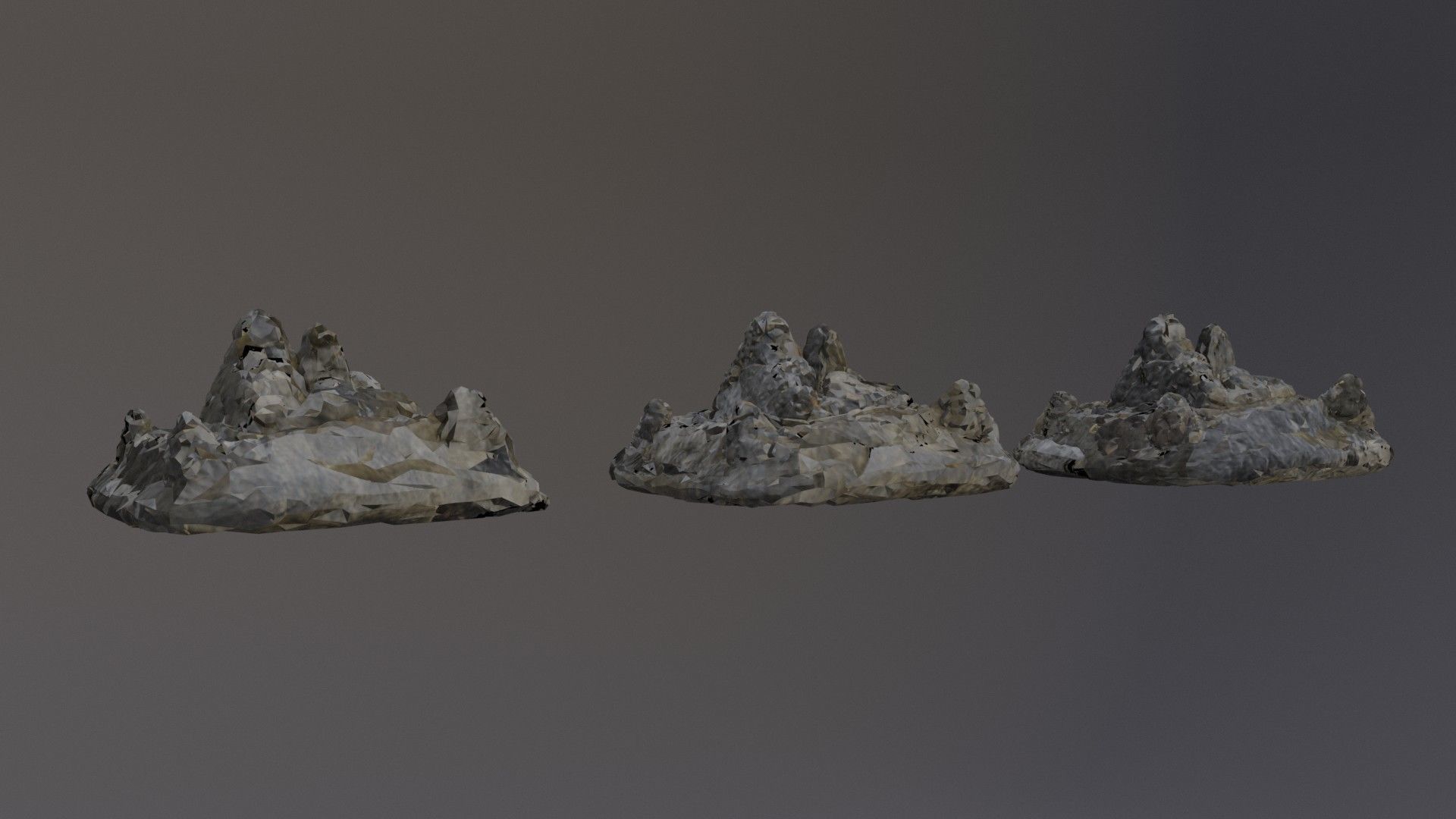 3D model Low Poly Cliff Rock Set For Games VR / AR / low-poly | CGTrader