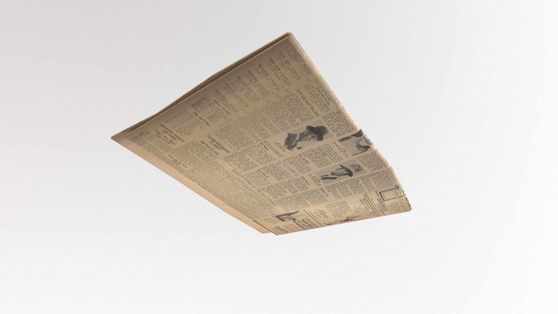 1930 Newspaper free VR / AR / low-poly 3D model | CGTrader