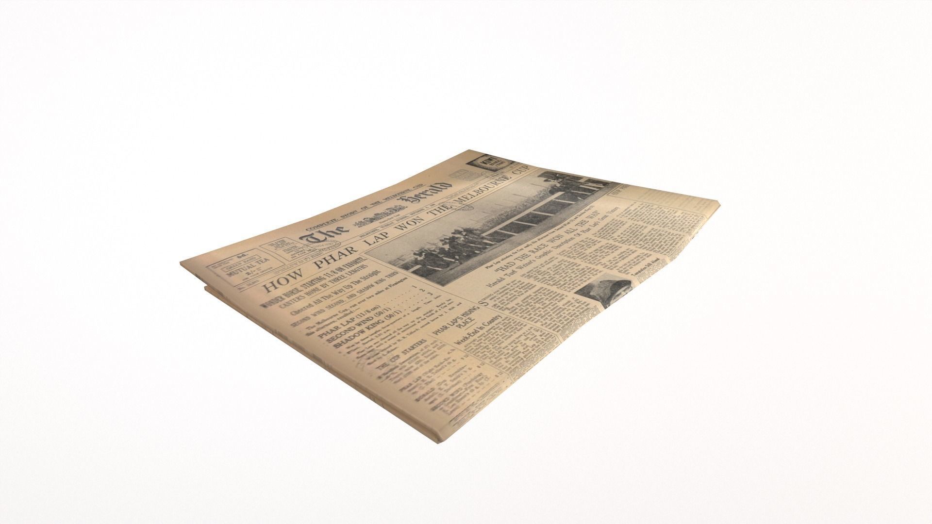 1930 Newspaper free VR / AR / low-poly 3D model | CGTrader
