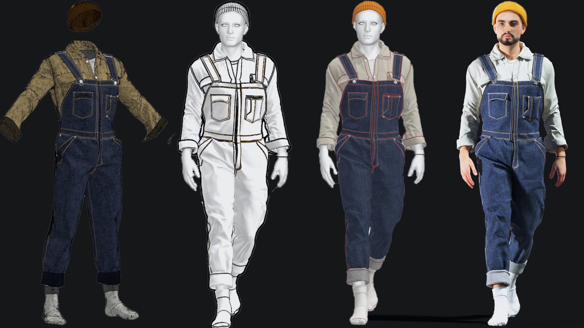 Farmer men outfit 3D model rigged | CGTrader