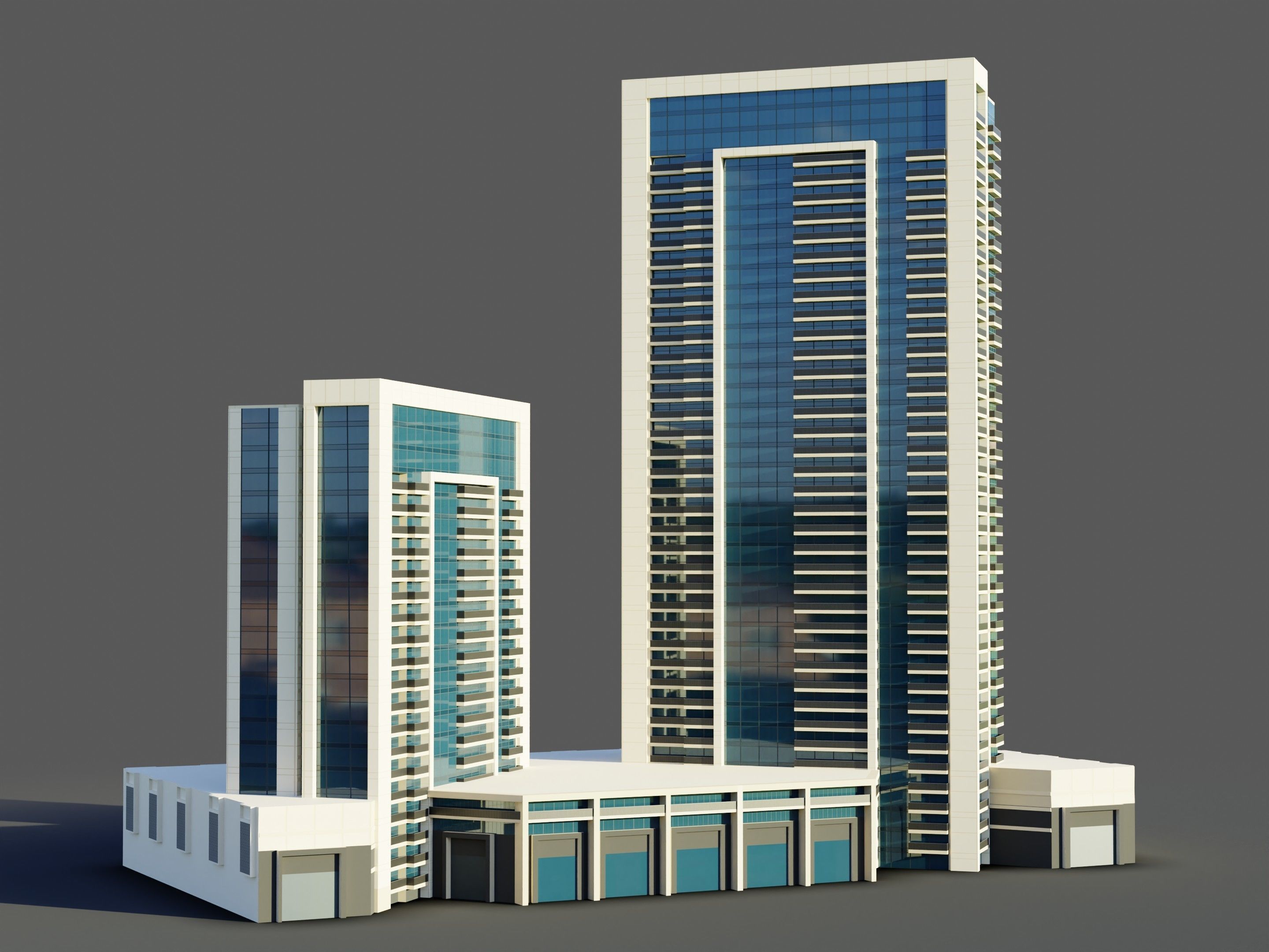 Boulevard crescent - Dubai 3D model | CGTrader