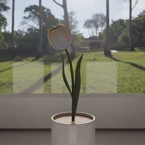 3D model Flower in vase Tulip VR / AR / low-poly | CGTrader