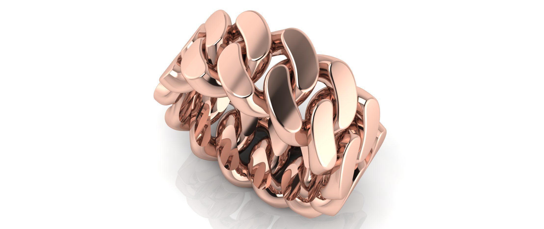 Cuban Link Chain Ring 10 mm Wide - DIFERENT SIZES 3D model 3D printable ...