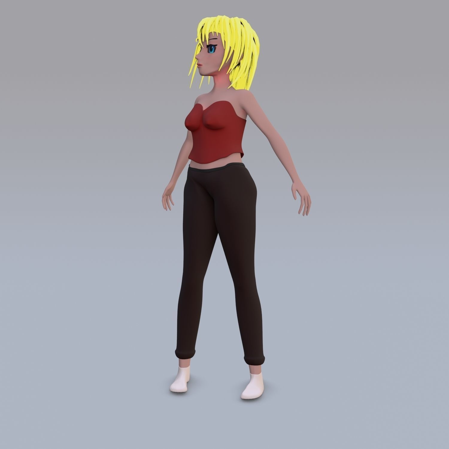 3D model Anime Girl Character VR / AR / low-poly | CGTrader