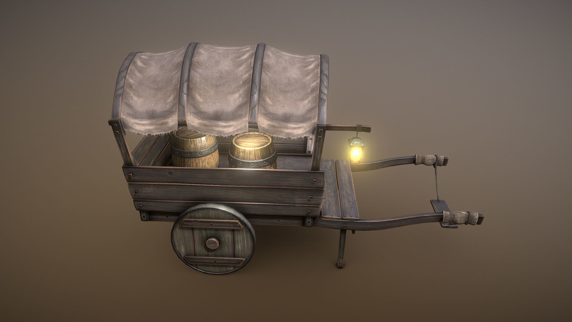 3D model Medieval Village Fantasy Cart VR / AR / low-poly | CGTrader