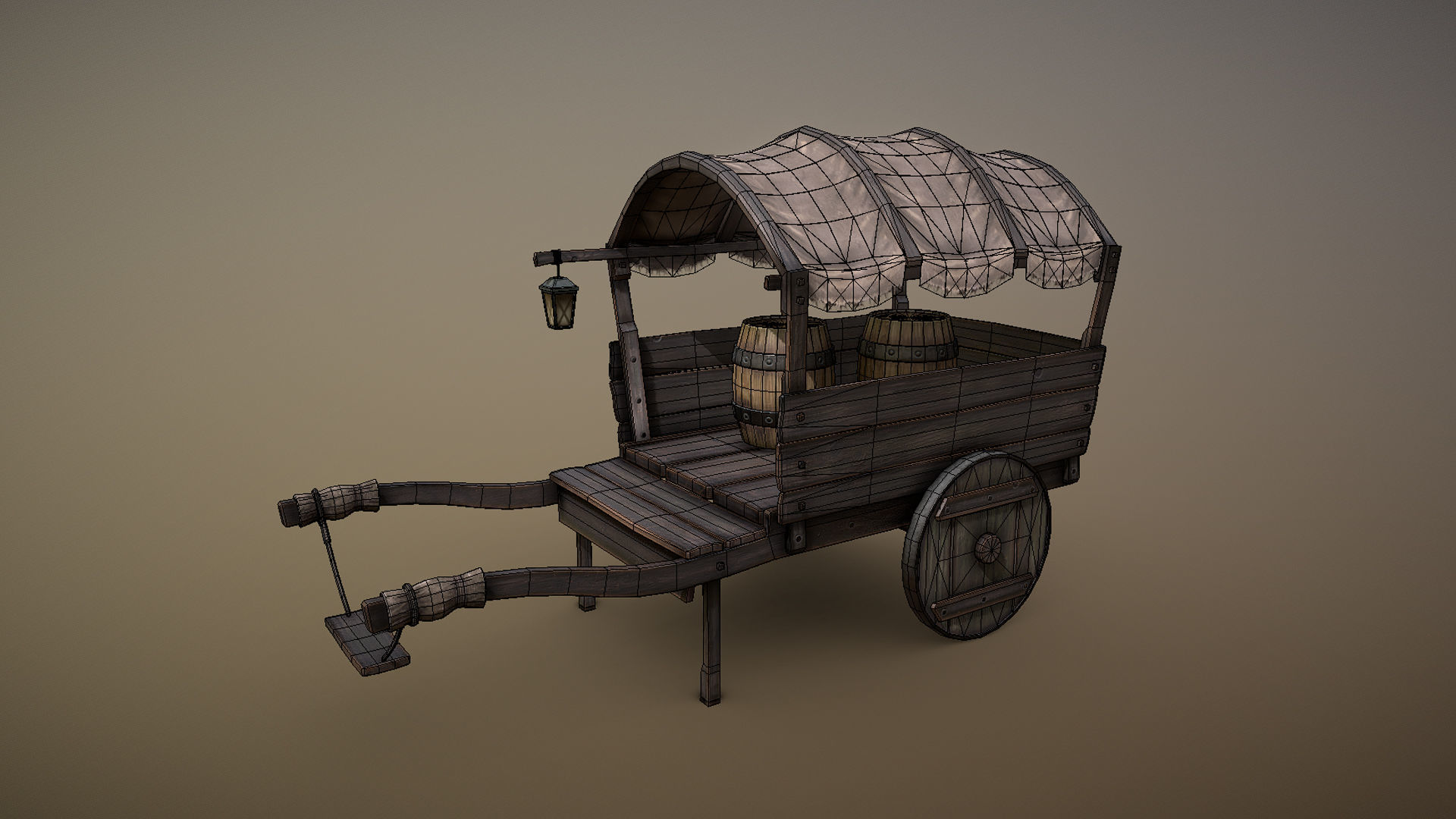 3D model Medieval Village Fantasy Cart VR / AR / low-poly | CGTrader