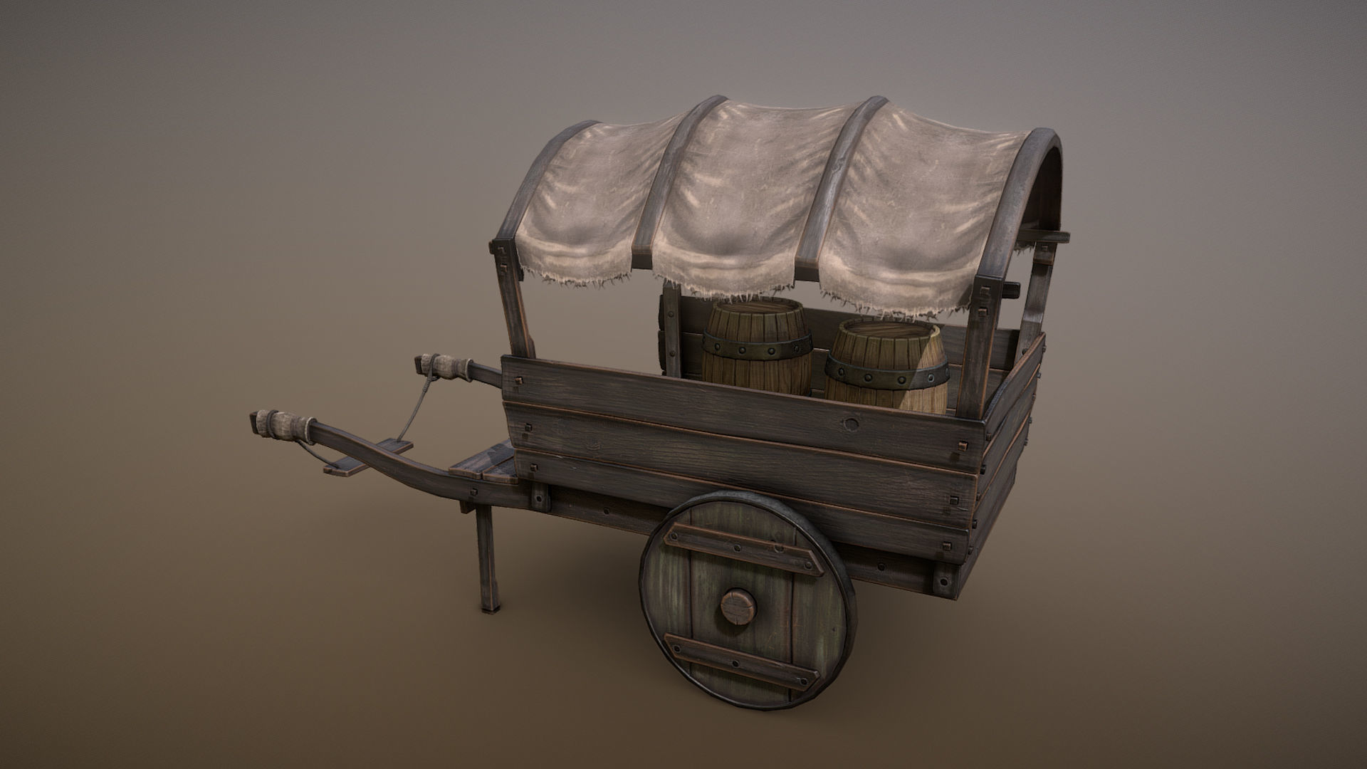 3D model Medieval Village Fantasy Cart VR / AR / low-poly | CGTrader