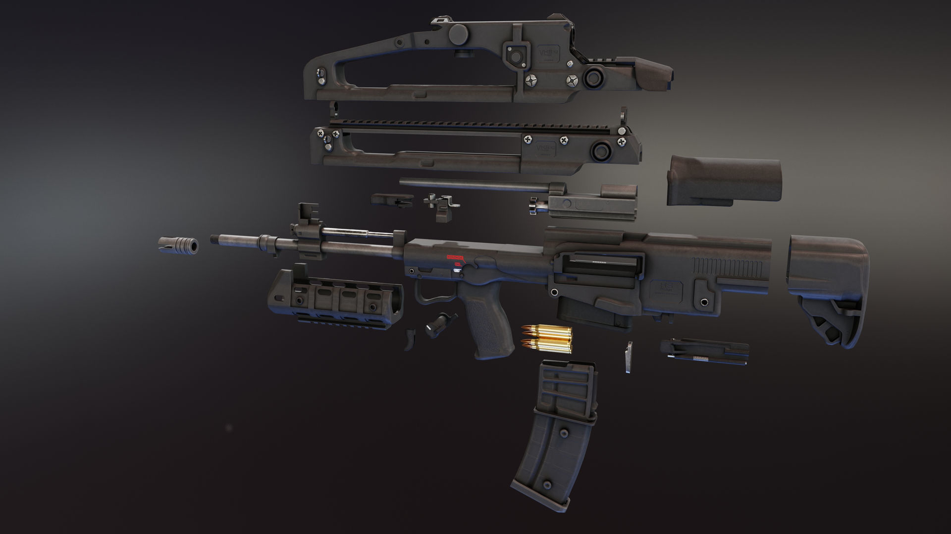 3D model VHS2 Assault Rifle VR / AR / low-poly | CGTrader